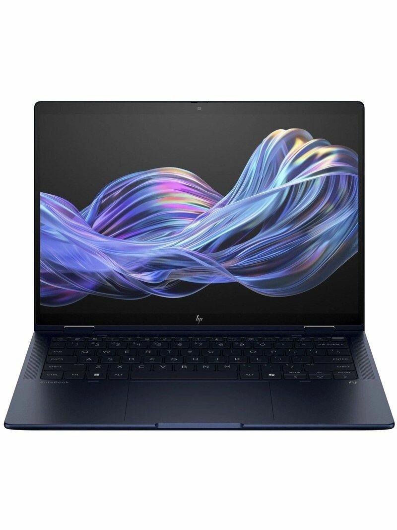 Ноутбук HP EliteBook X Flip G1i 14", OLED, Intel Core Ultra 7 258V 2.2ГГц, 8-ядерный, 32ГБ LPDDR5x, 1ТБ SSD, Intel Arc 140V, Windows 11 Pro, темно-синий (ba0c9et)