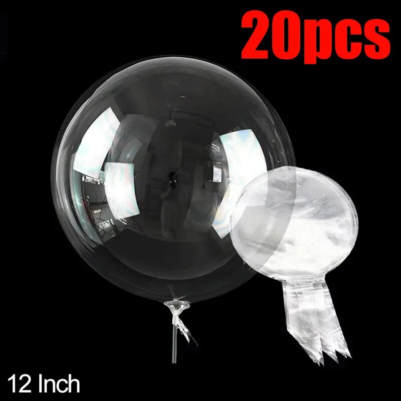 Прозрачные латексные шары Бобо 8-24 дюйма для декора 12 inch 20pcs