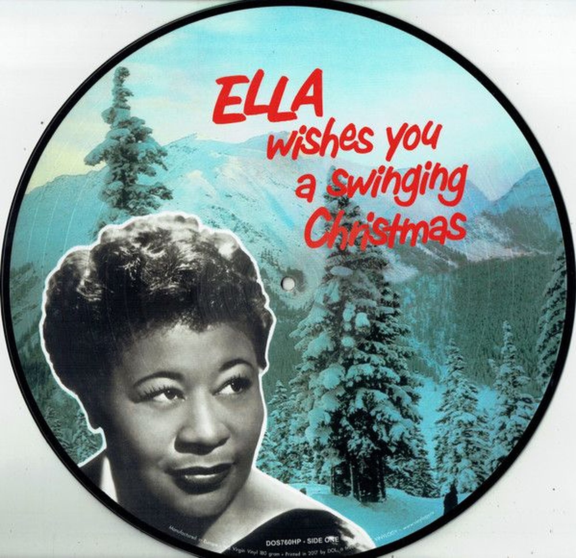 Новогодний Сборник ELLA FITZGERALD - Ella Wishes You A Swinging Christmas, (LP, Picture Disc, Reissue) Виниловая Пластинка