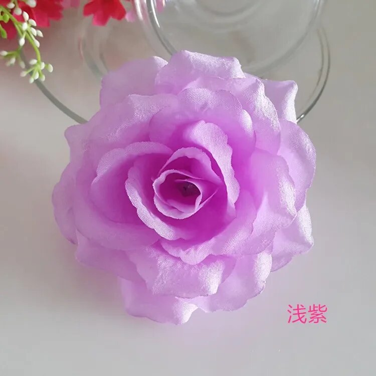 Искусственные розы из шелка merylover 10 шт, золотые, 10 см Сиреневый, lightpurple