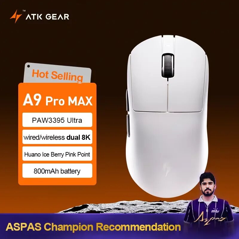 Мышь ATK A9 A9 PRO MAX White