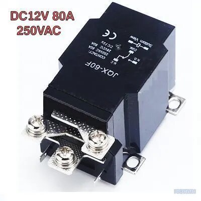 Силовое реле JQX-60F DC12V 80A (LJQX-68F/1Z JQX-80A) контакты 250В реле для стабилизаторов напряжения