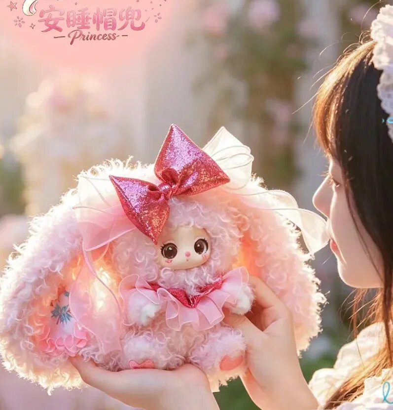 Плюшевая игрушка Liila's Star Crown Bunny Princess Luo Jiujiu 200% Розовый, Sleeping cap pocket