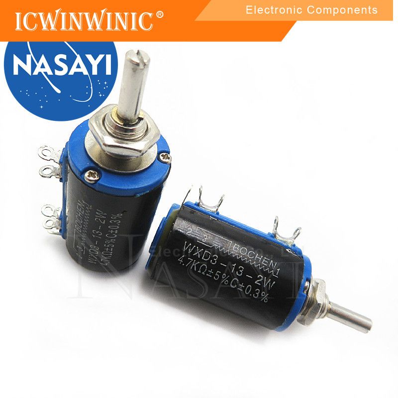 5шт Precision multi-turn potentiometer WXD3-13-2W 100K наличный товар