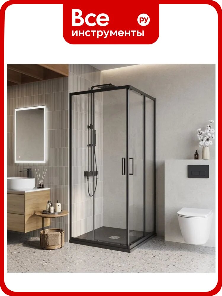 Душевой уголок BelBagno LUCE-A-2-90-C-NERO