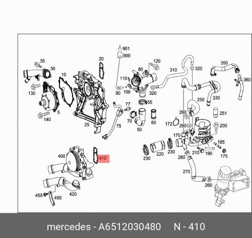 Прокладка Насоса Системы Охдаждения Org (Mercedes A6512030480)