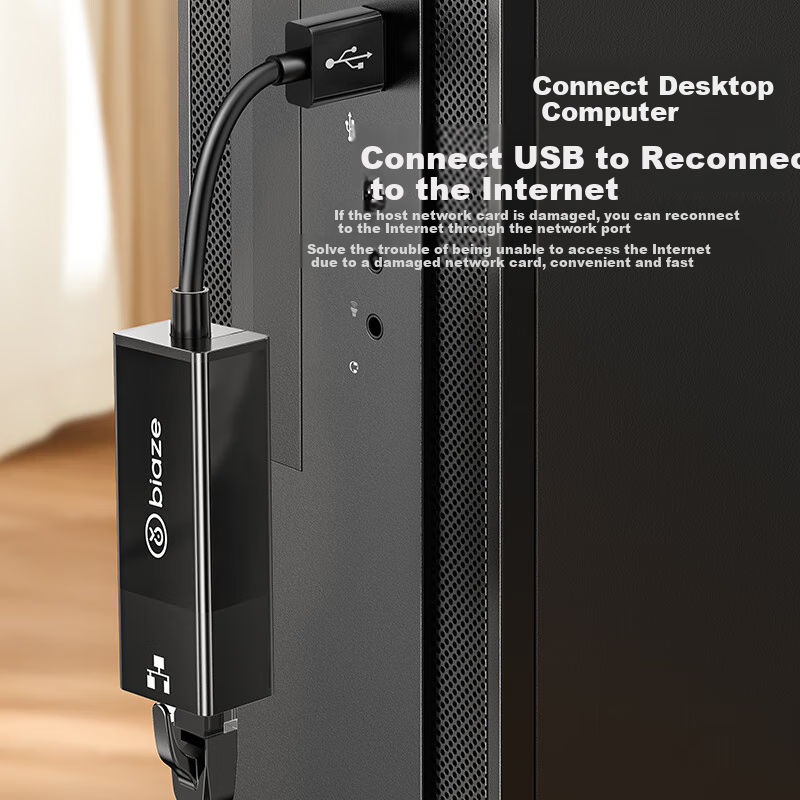 BIAZE USB в RJ45 сетевой адаптер 100 Мбит/с для Apple Mac Huawei ноутбуков Xiaomi внешней док-станции Версия：Подбор