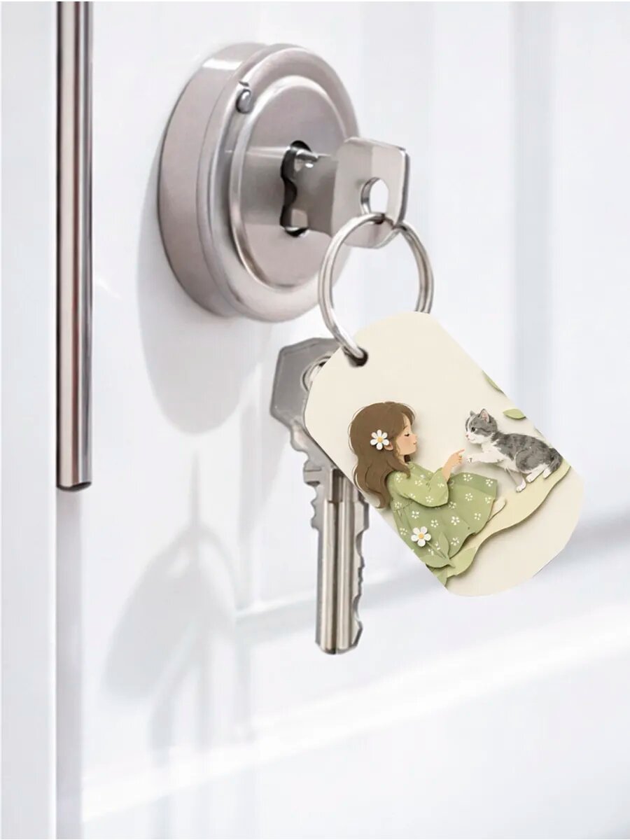 Брелок Wooden KEYS, белый — фото 1