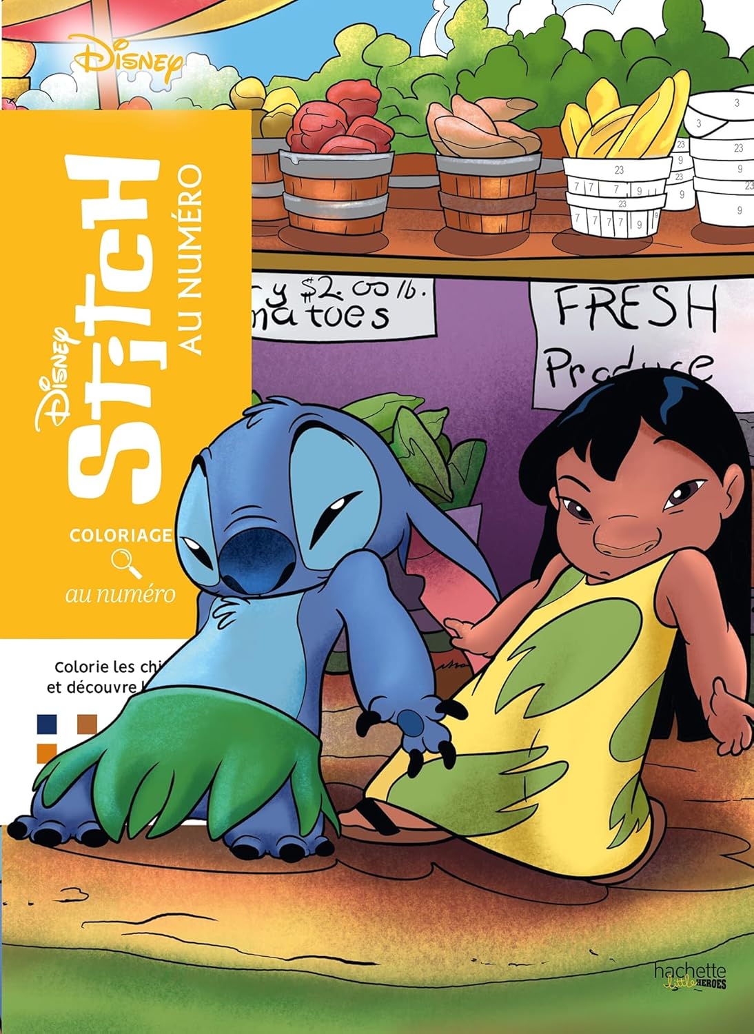 Раскраска по номерам Hachette Heroes Disney Stitch au numero - Стич, 112 стр, мягкая обложка - 2017276391