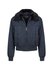Куртка PATRIZIA PEPE Faux-fur collar bomber jacket, размер 44, синий