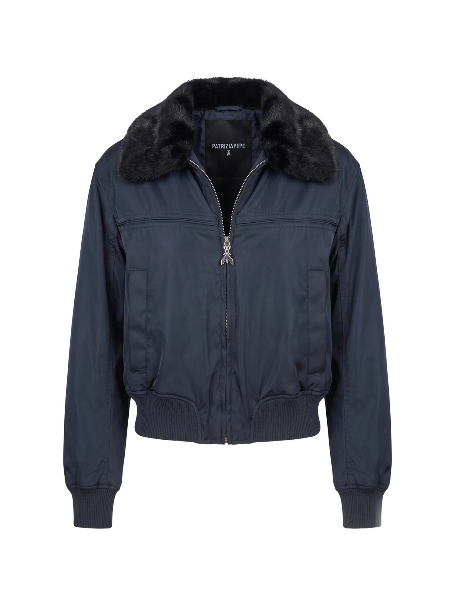 Куртка Faux-fur collar bomber jacket