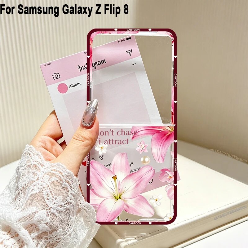 Прозрачный чехол для телефона ZFlip 8 для Samsung Galaxy Z Flip 8 Flip8 7 Галакси З Флип 8, Style 6