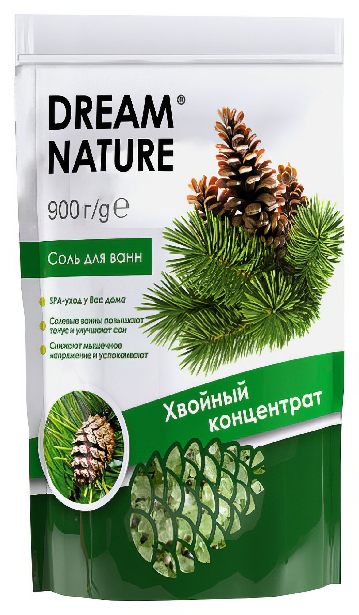 Соль для ванн DREAM NATURE Хвойный концентрат 900г