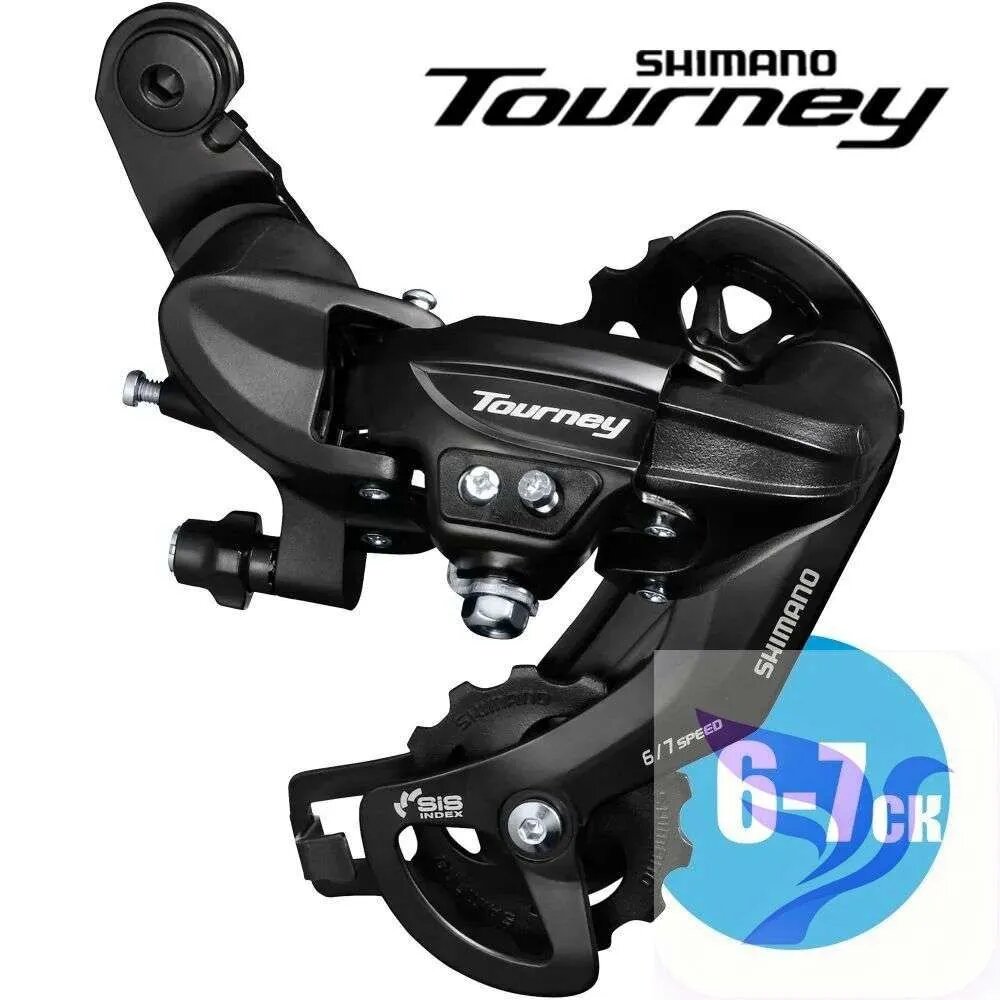 Shimano Переключатель скоростей для велосипеда Tourney TY300, 7 скоростей, черный