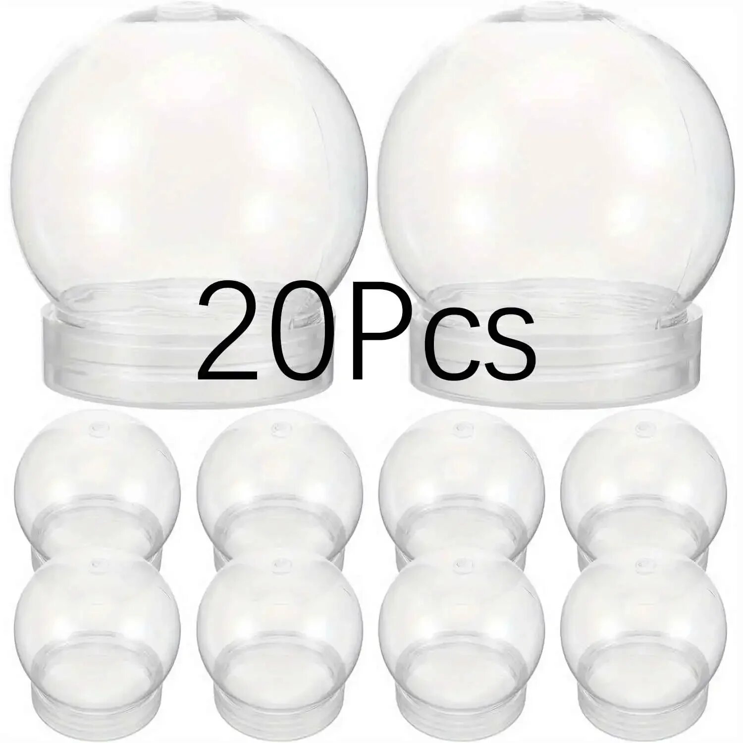 Прозрачный пластиковый снежный шар DIY 20pcs