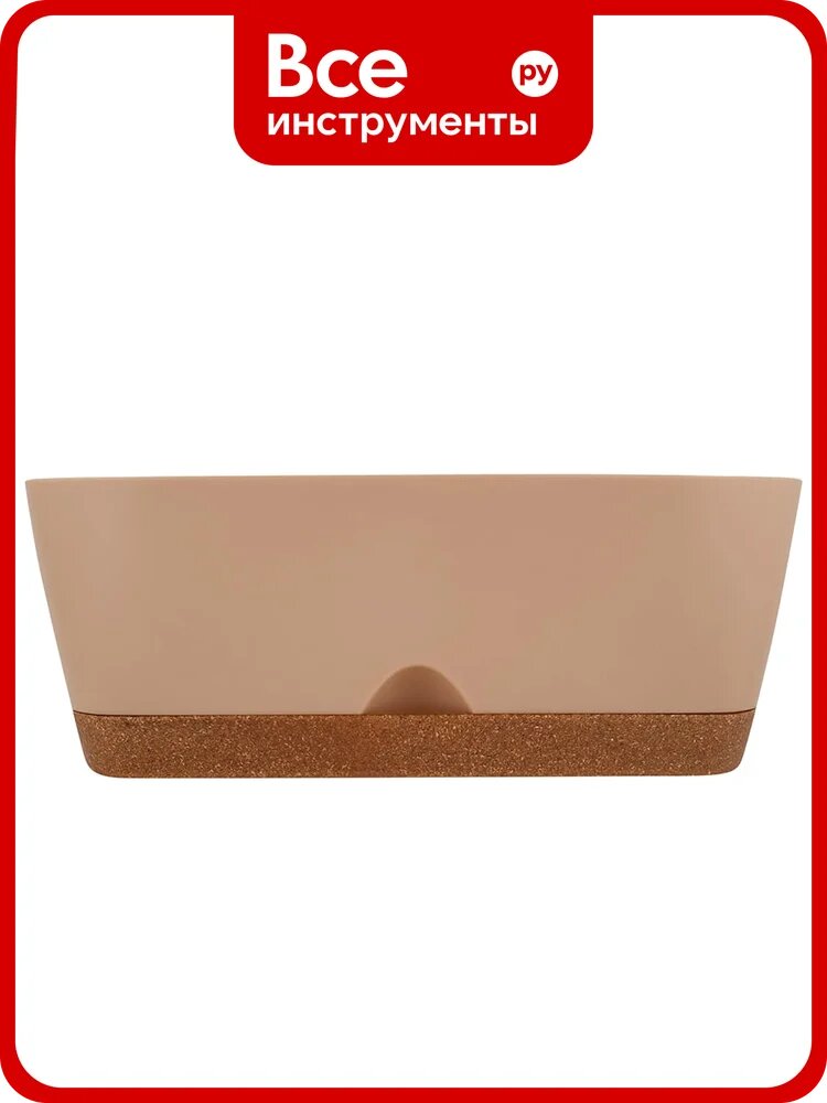 Горшок для суккулентов Wood, овальный, 25 см, молочный шоколад/бук INGREEN 278900