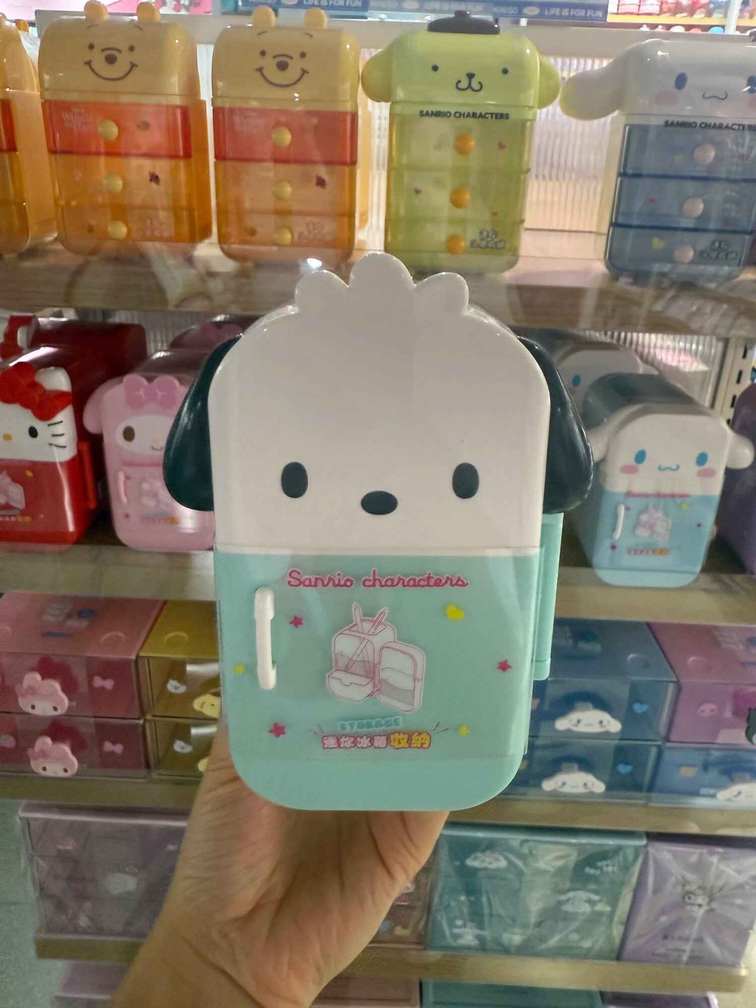 Мини-холодильник от известного бренда Sanrio, коробка для хранения, ящик-органайзер Cinnamoroll, My Melody, Hello