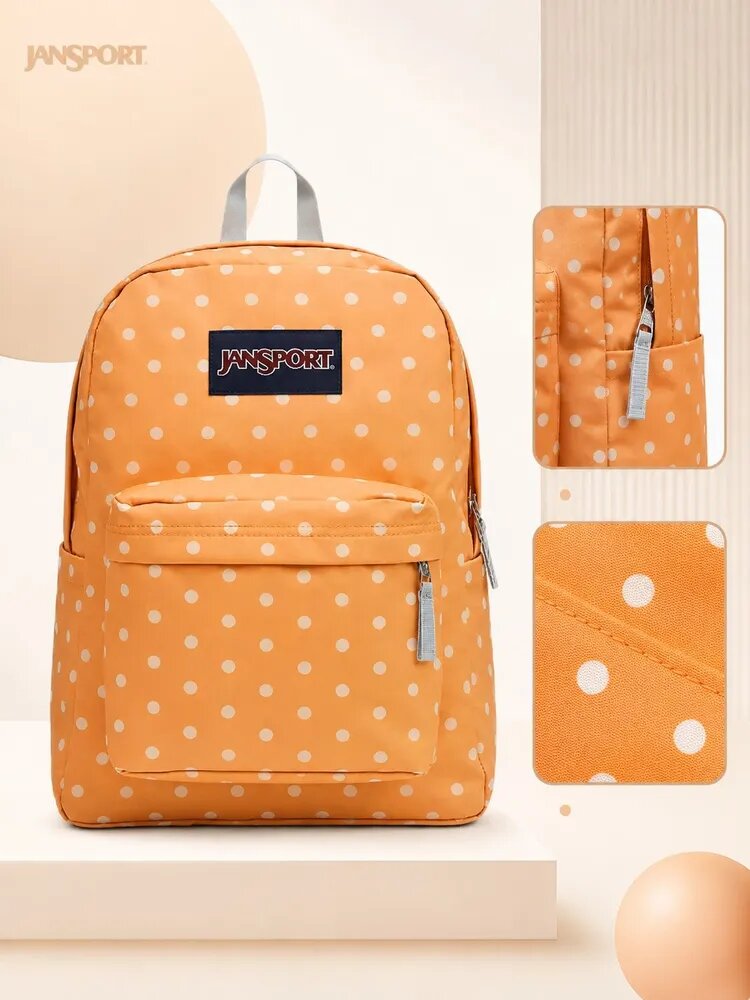 JanSport Сумка школьная JanSport SuperBreak Plus, политекс, оранжевый, школьная, 50x40x20 см — фото 1