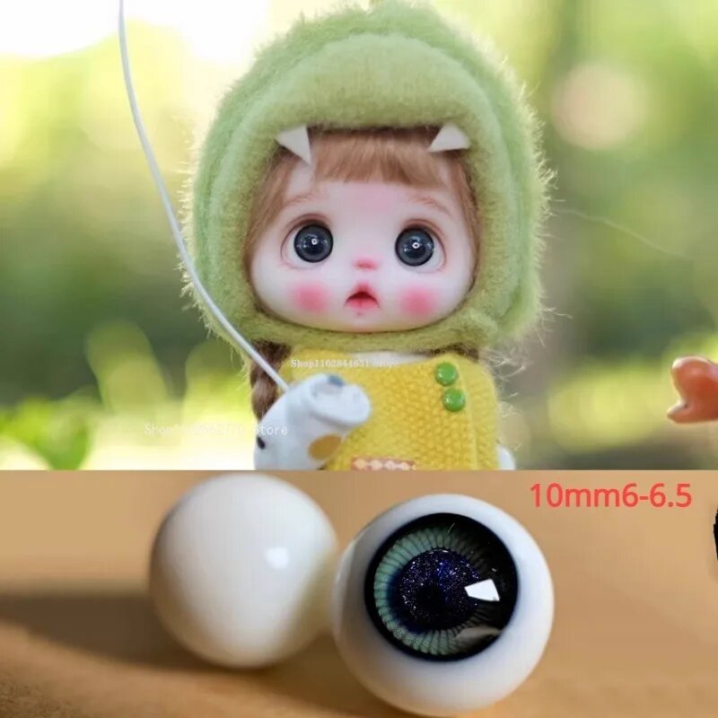 Стеклянные глаза 10 мм для кукол Ob11 Bjd 10mm6-6.5 Number -1