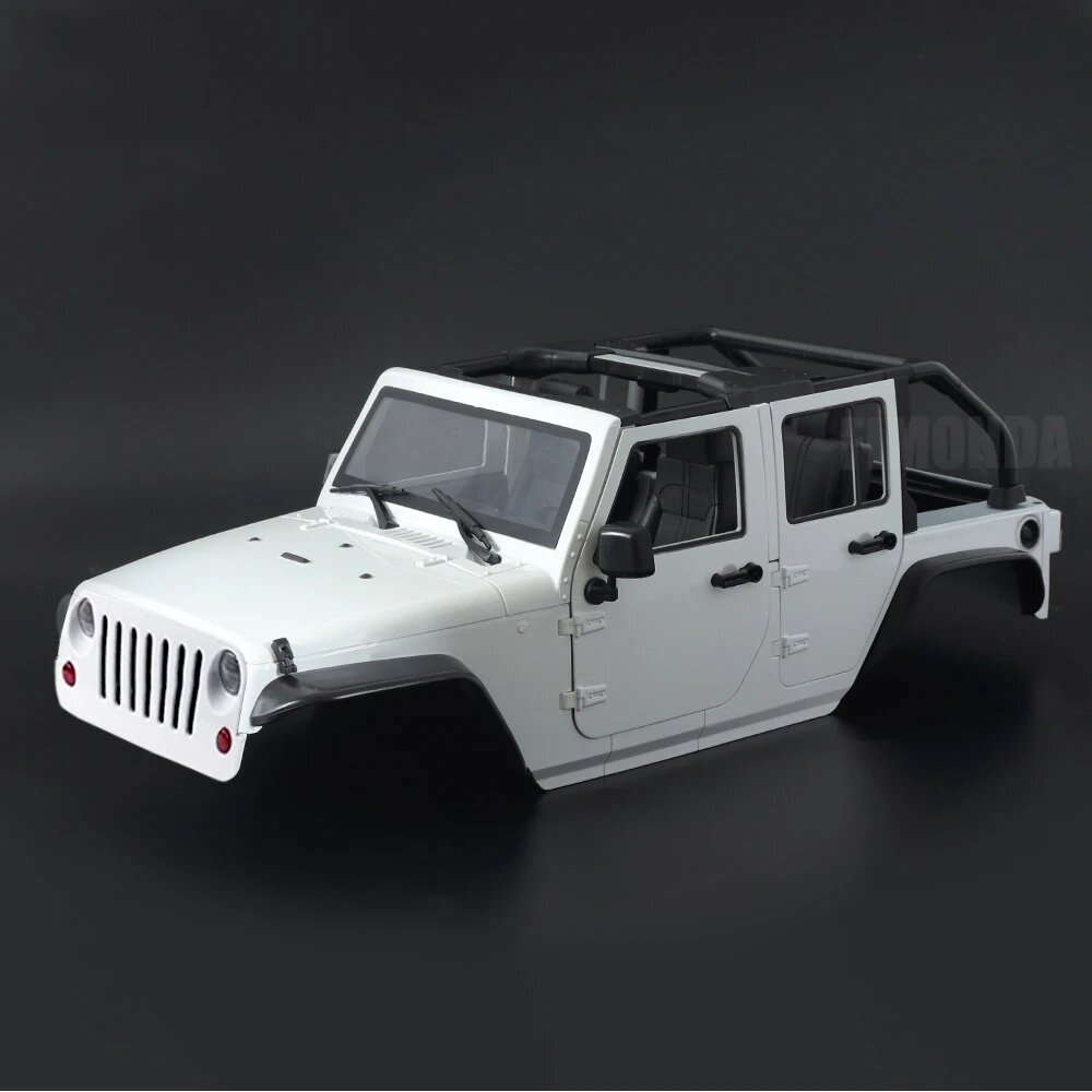 Комплект кузова кабриолета пластиковый 1:10 для RC автомобилей SCX10 TRX4 Redcat GEN8 Белый, White