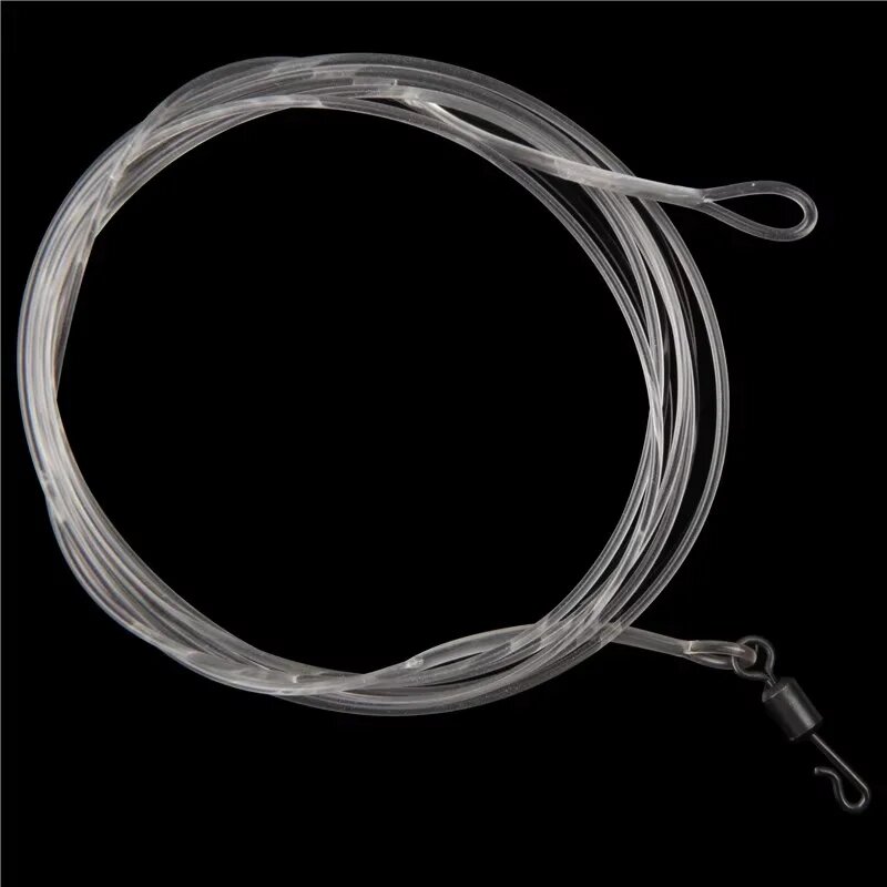 JSHANMEI Прозрачный поводок для карпа 40 фунтов 1 м Серый, 3PCS, White Clear