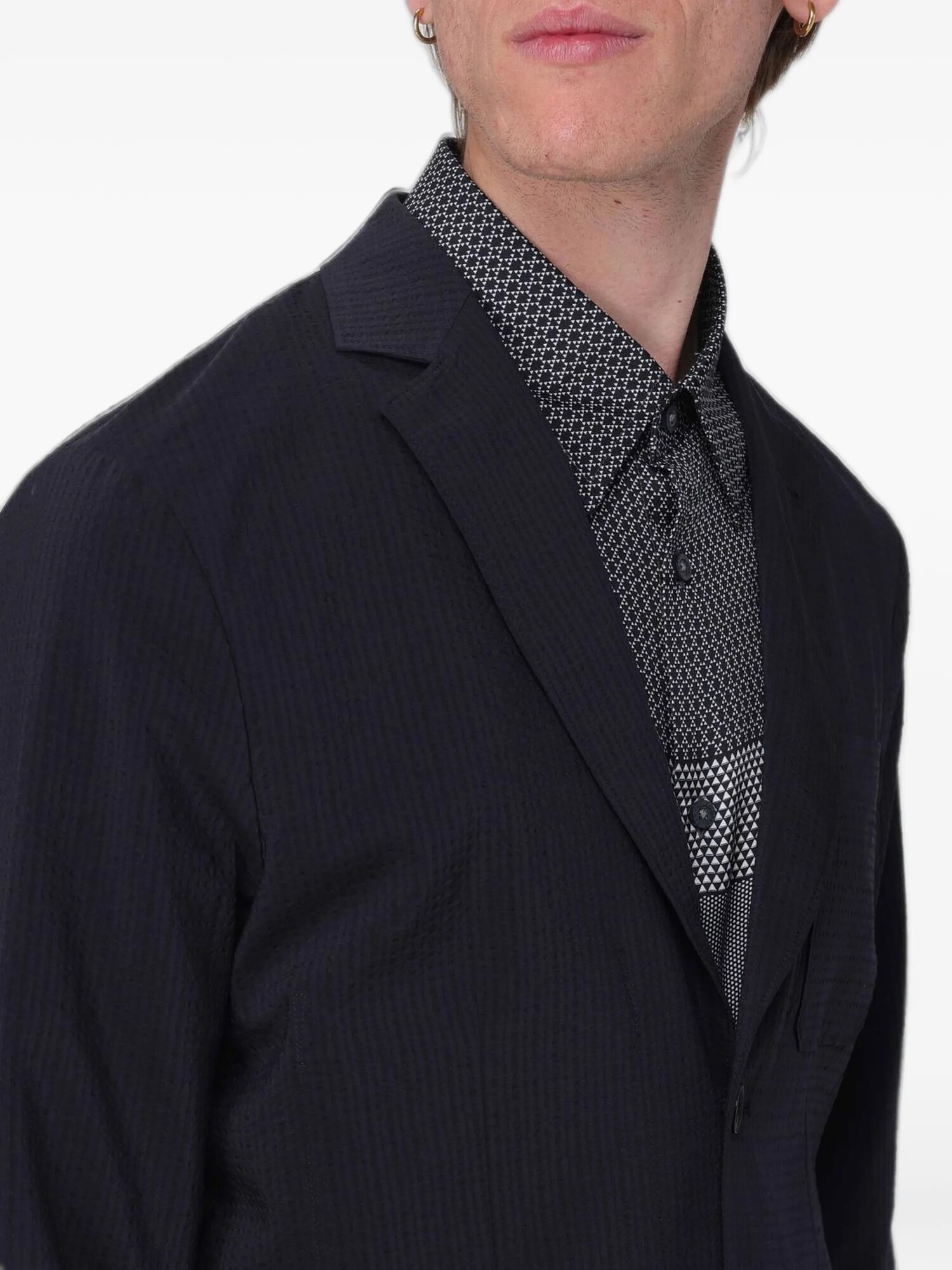 Пальто EMPORIO ARMANI Single-breasted blazer, размер 42, синий — фото 1
