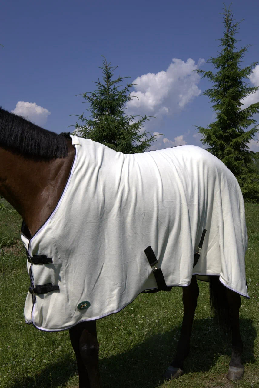 Флисовая попона Эконом белая HorsePlanet