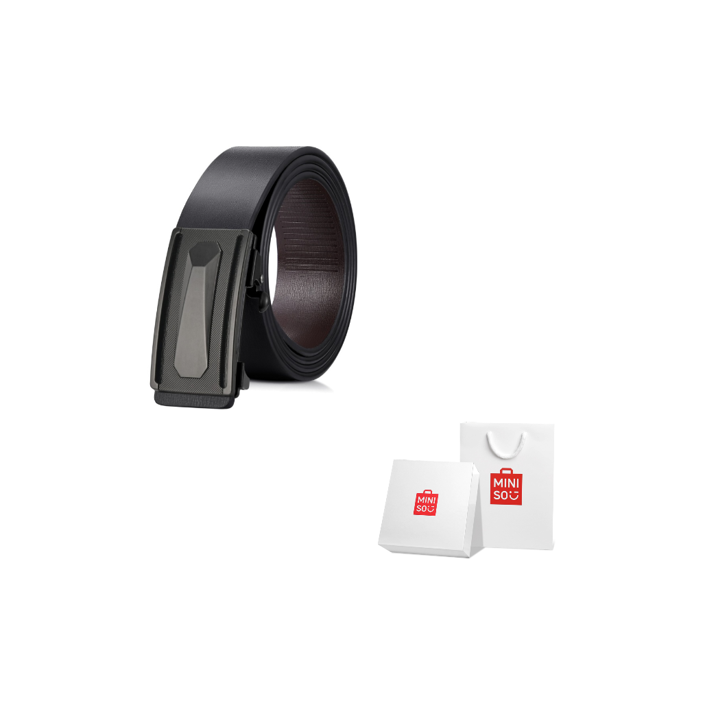 Miniso Ремни из коровьей кожи мужские 3,4 см 110cm