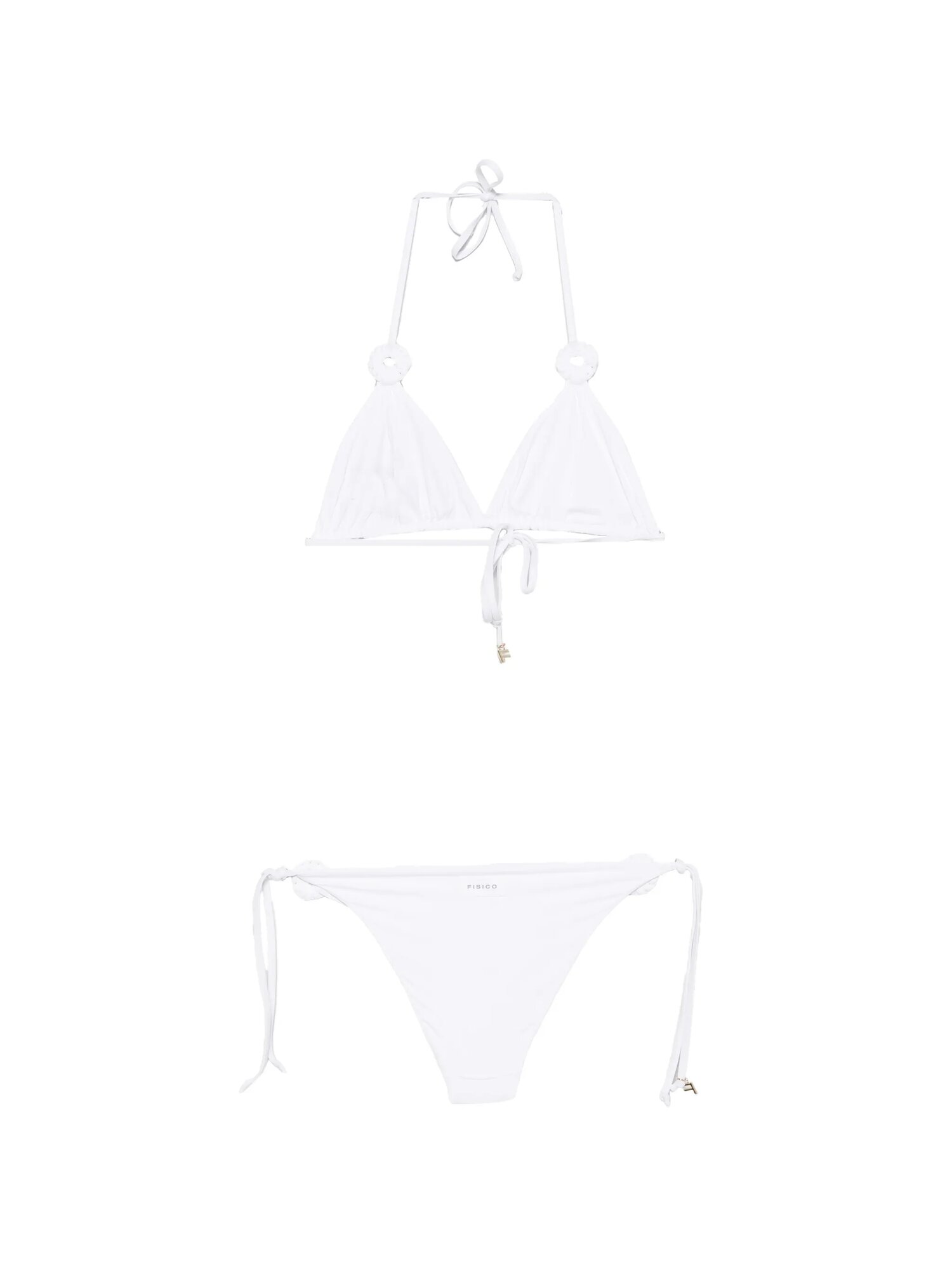 Купальник Fisico Triangle-cup bikini, размер 40, бежевый/белый — фото 1