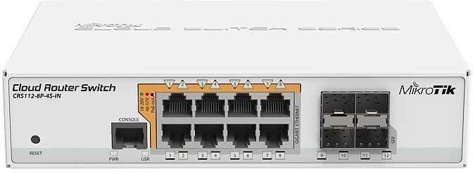 Коммутатор управляемый MikroTik CRS112-8P-4S-IN