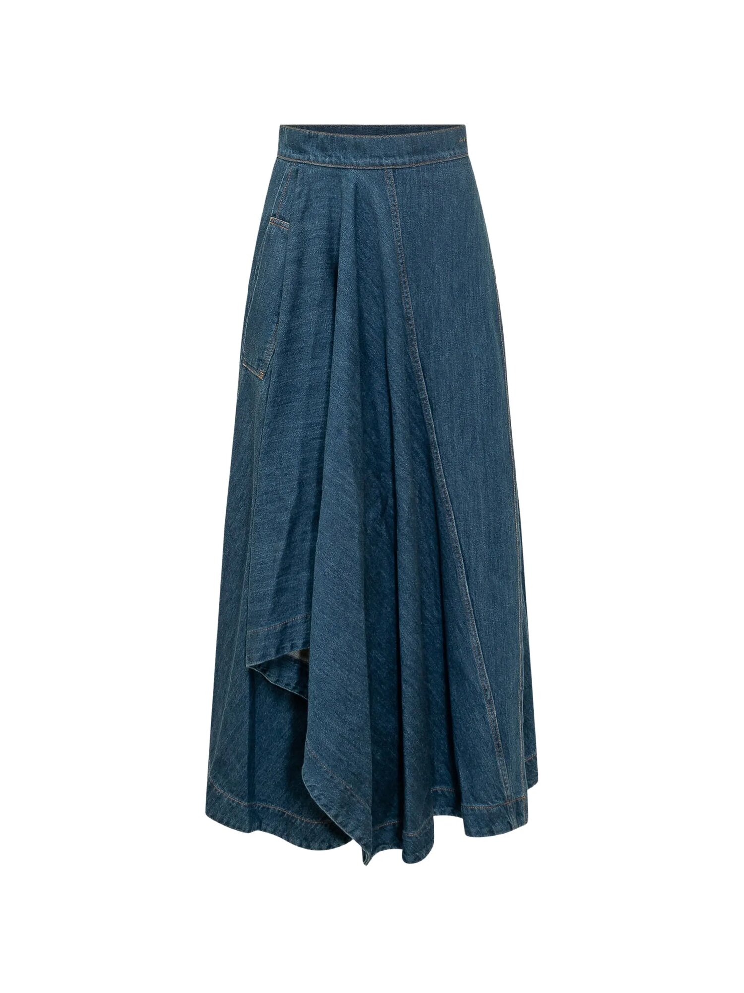 Юбка Logo-detail asymmetric midi skirt