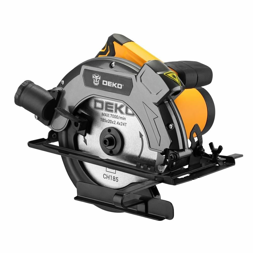 Дисковая (циркулярная) пила DEKO DKCS1800 Laser 1800Вт, 185мм диск, лазерный указатель