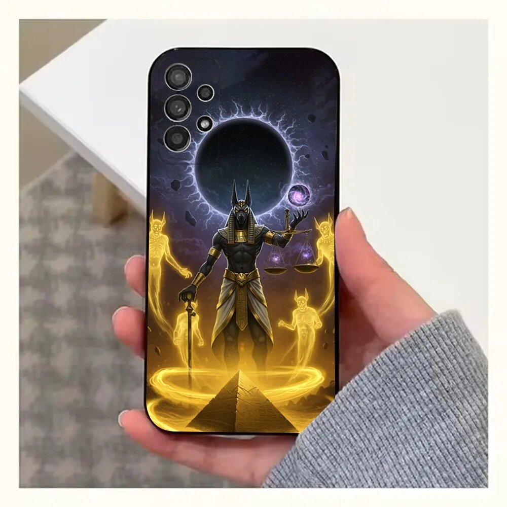 Чехол для телефона Anubis Egyptian God для Samsung S25, S24, S23, S22, S20, S21, S10, Ultra, Plus, Lite, FE, мягкий силиконовый черный чехол