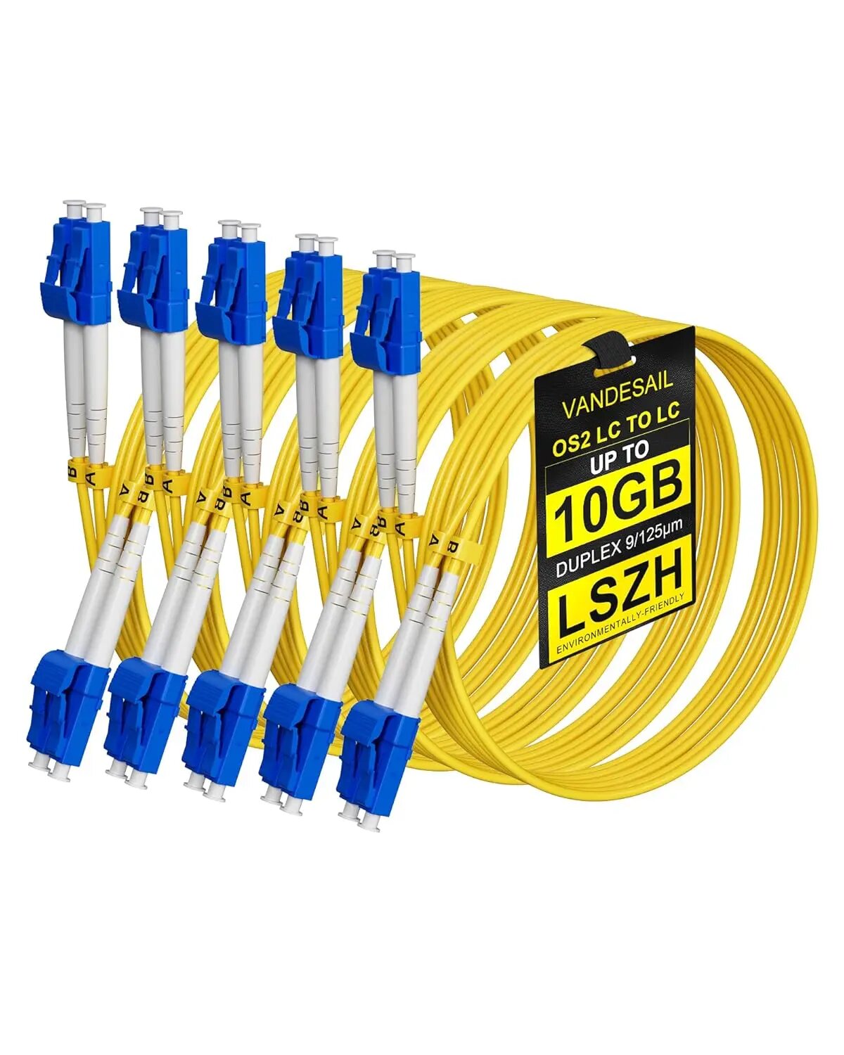 Vandesail OS2 LC-LC одномодовый оптоволоконный кабель 1G/10G 3-5 м 5M-5Pcs