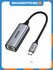 Сетевой адаптер Ugreen USB-C 3.1-LAN RJ45, 1G, черный(50737)