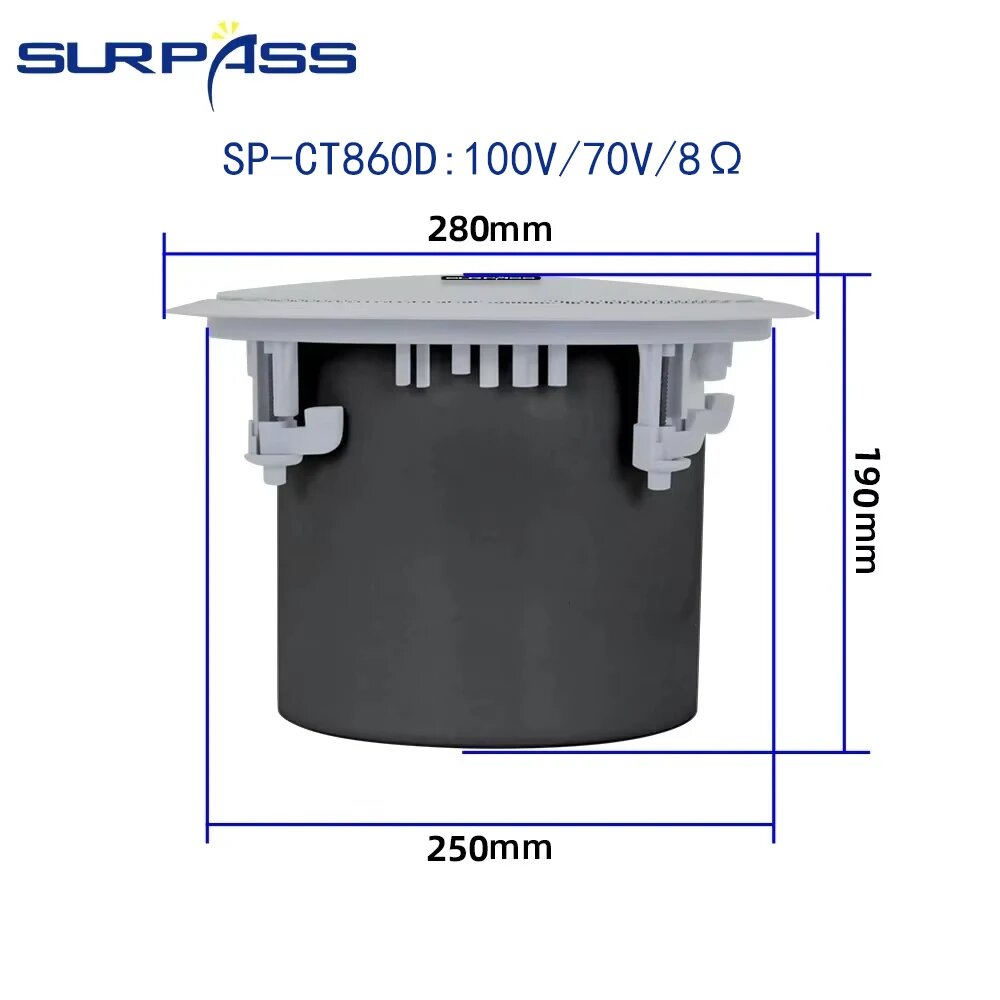 Surpass SP-CT860D 8" потолочный динамик, белый
