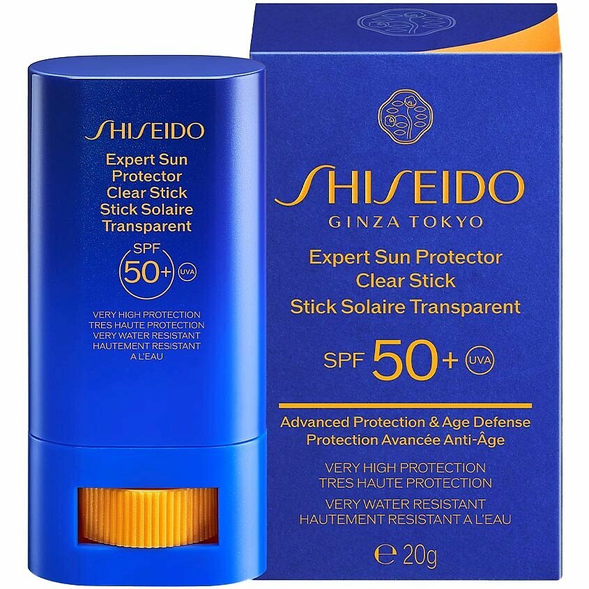 SHISEIDO Прозрачный солнцезащитный стик SPF 50+ Expert Sun, 20 г