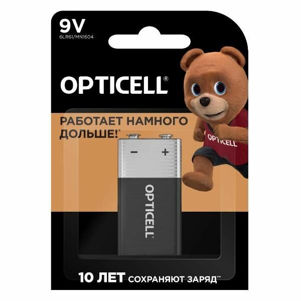 Батарея Opticell Basic Батарейка 9V 1шт