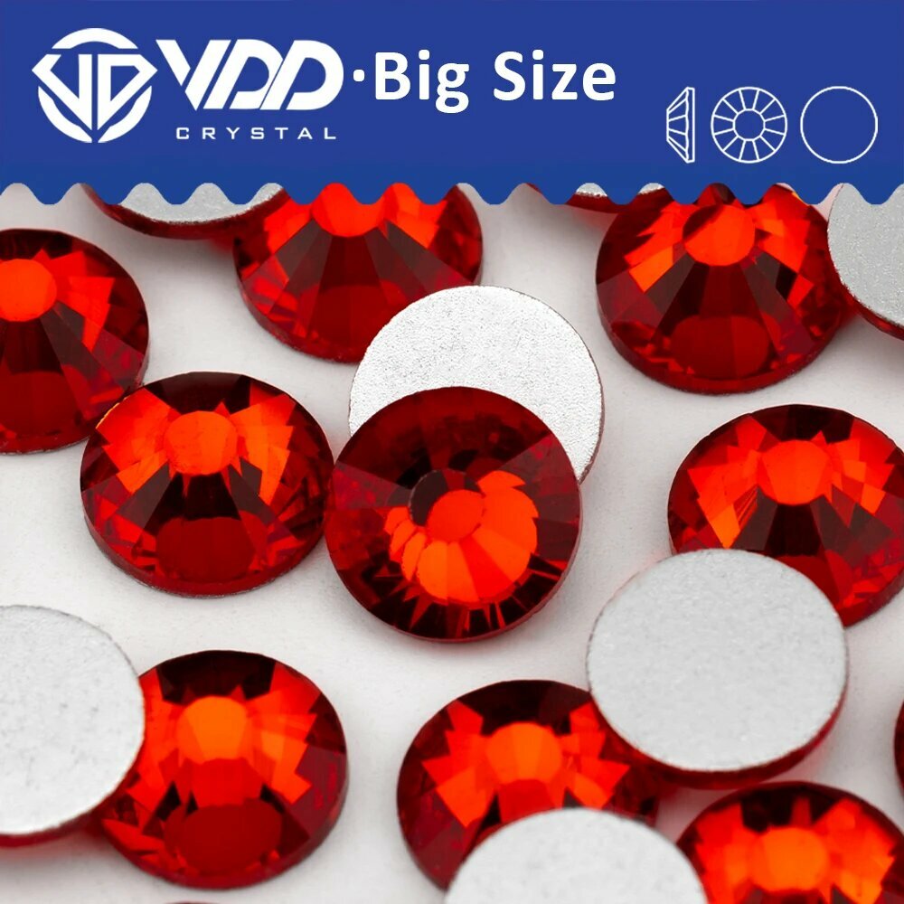 Стразы VDD SS34-SS50 для рукоделия SS34 (288pcs), Красный, 013 Siam