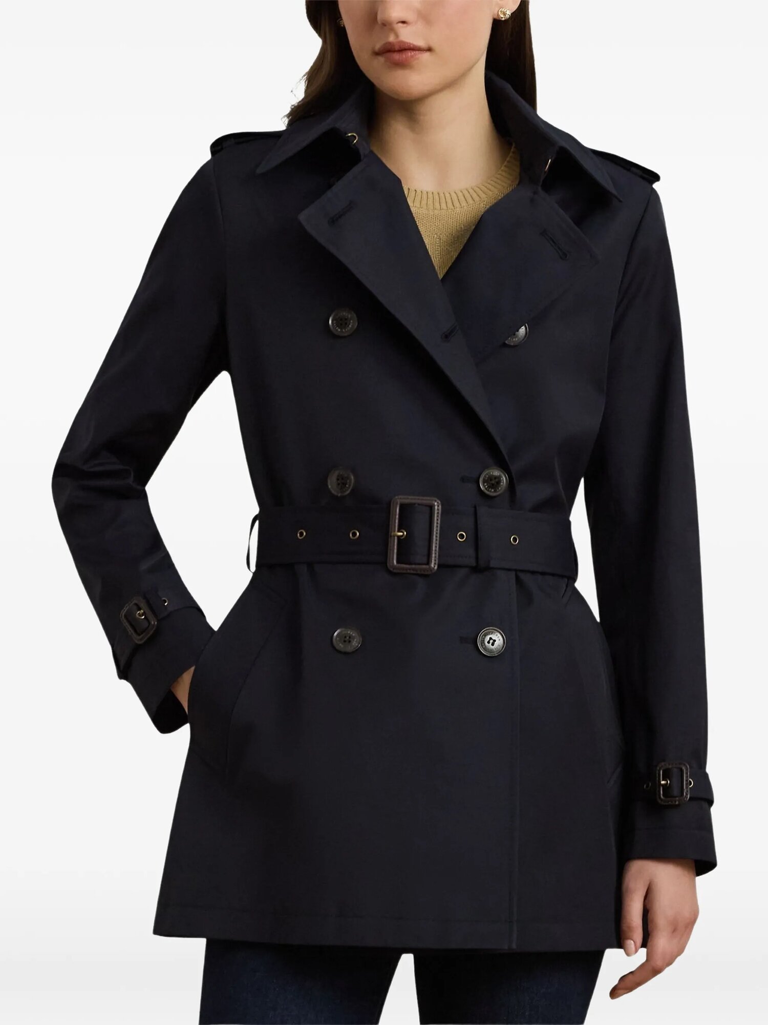 Пальто Lauren Ralph Lauren Double-breasted belted trench coat, размер 48 — фото 1