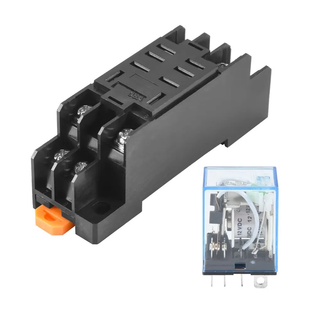 12 В постоянного тока катушка силовое реле DPDT LY2NJ HH62P-L JQX-13F 10A с гнездом PTF08A