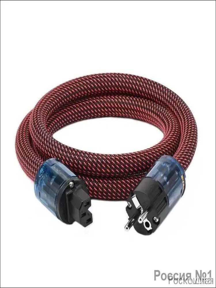 Аудиокабель IEC 3-pin/Powercon, 1 м, красный
