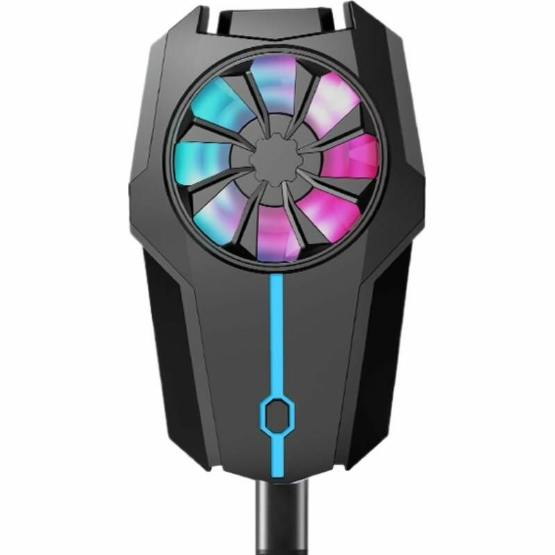 RGB-кулер для смартфона, бесшумный, зажимной, регулируемая скорость