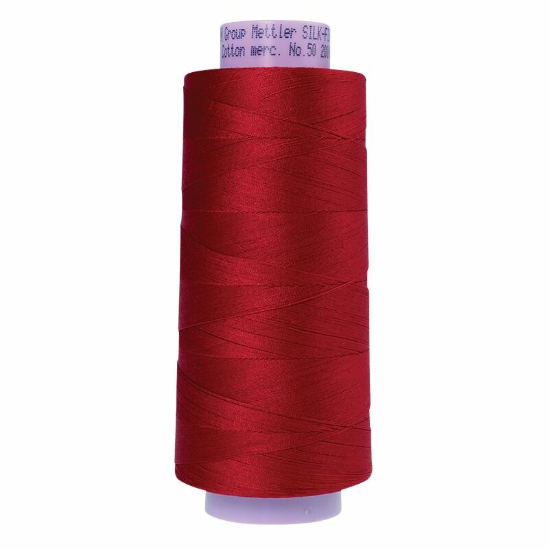 Нить для машинного квилтинга METTLER "Silk Finish", Cotton 50, 1829 м, цвет 0504, Country Red