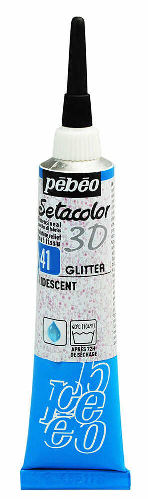 Контур по ткани Pebeo с микро-глиттером, Setacolor 3D, 20 мл, иридисцентный
