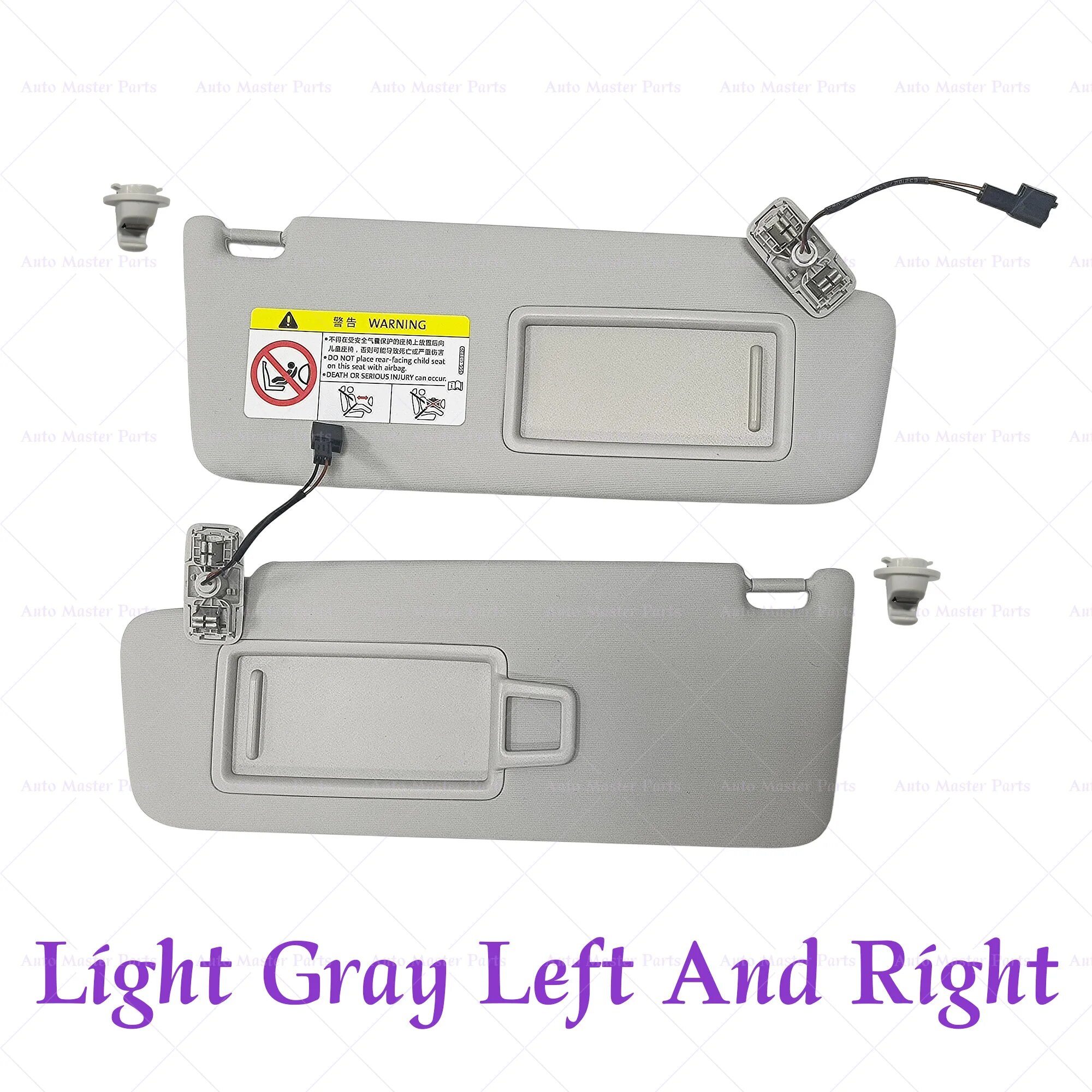 Солнцезащитный козырек для Skoda Octavia 3 A7 Rapid Superb MK3 2014-2026, передняя Light Gray 1 Pair