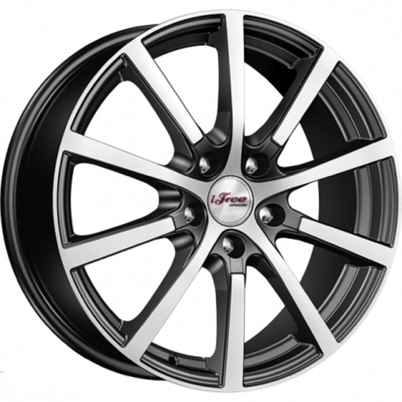 Литой колесный диск iFree Big Byz (КС680) 7x17/5x114,3 ET40 D66,1 Блэк Джек