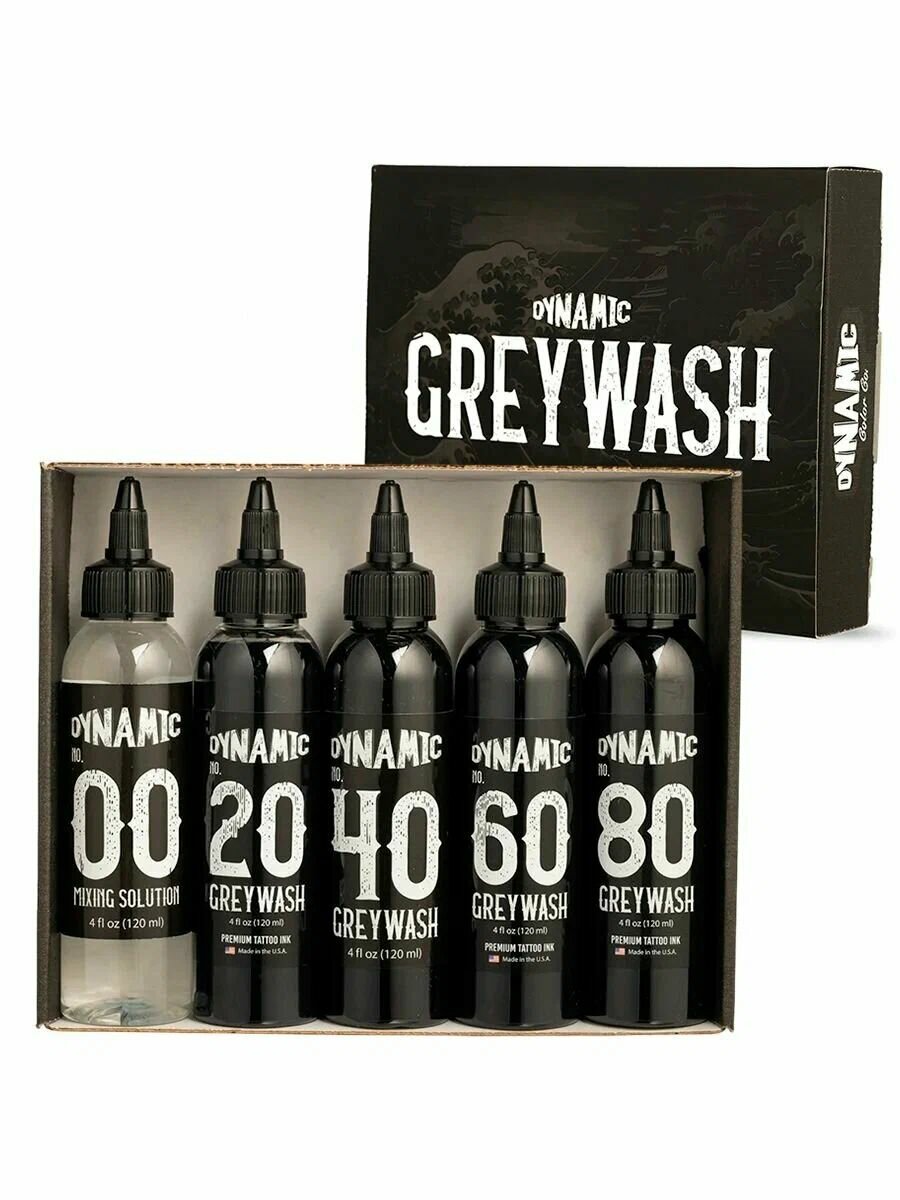 Dynamic Greywash Теневая тату краска Tattoo 4 oz - набор 120 мл