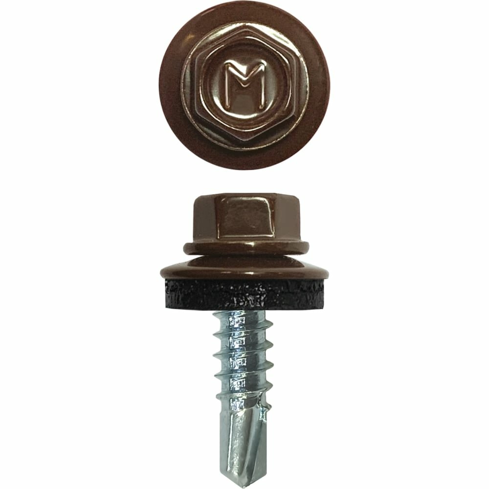 Кровельный саморез Daxmer 4,8x19 RAL 8017 сверло №2, 400шт 00000310429