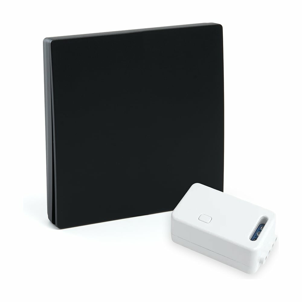 Выключатель беспроводной FERON TM181 230V 500W одноклавишный с радиочастотным контроллером LD100, черный 50507
